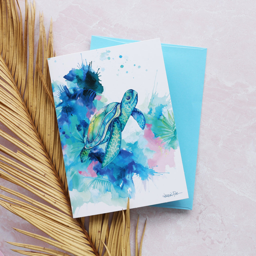 Glitter Honu Card – mynameislauren